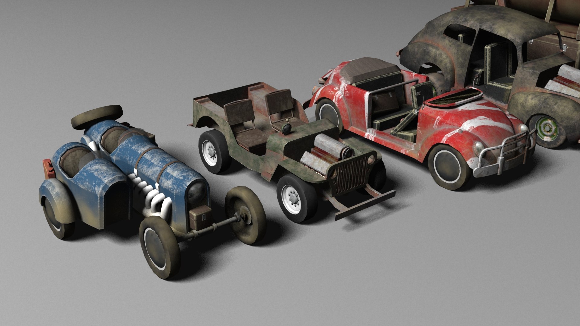 Post Apocalyptic Car Pack Model - TurboSquid 1152820