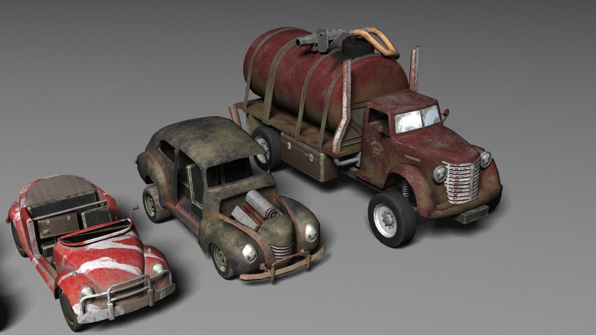 Post Apocalyptic Car Pack Model - TurboSquid 1152820