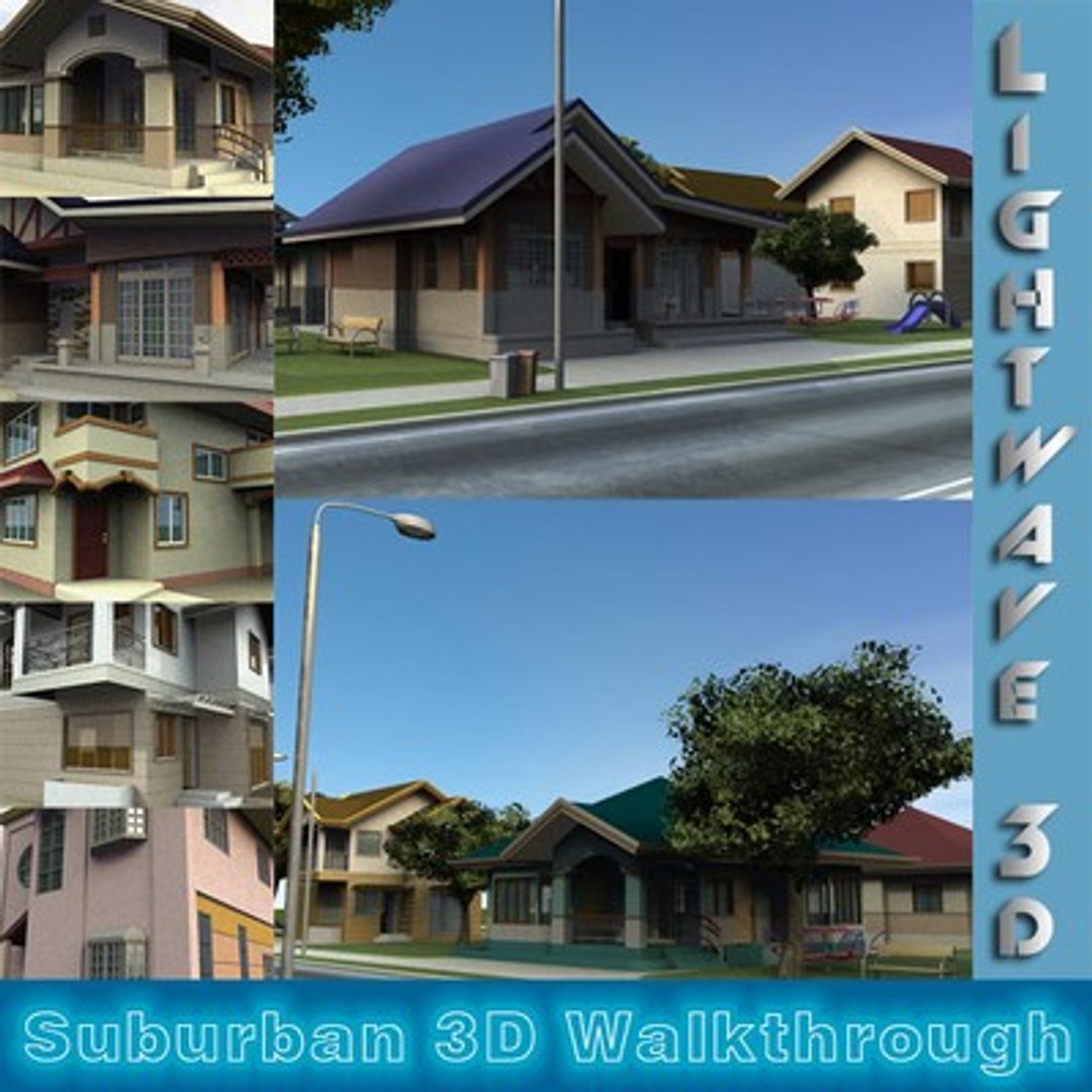 3d Model Suburban Street