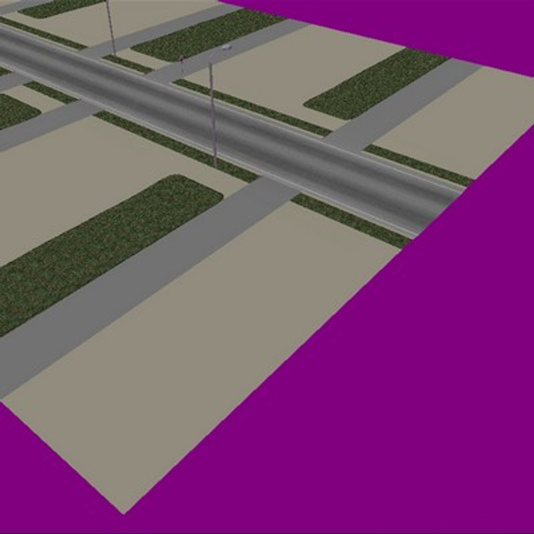 3d Model Suburban Street