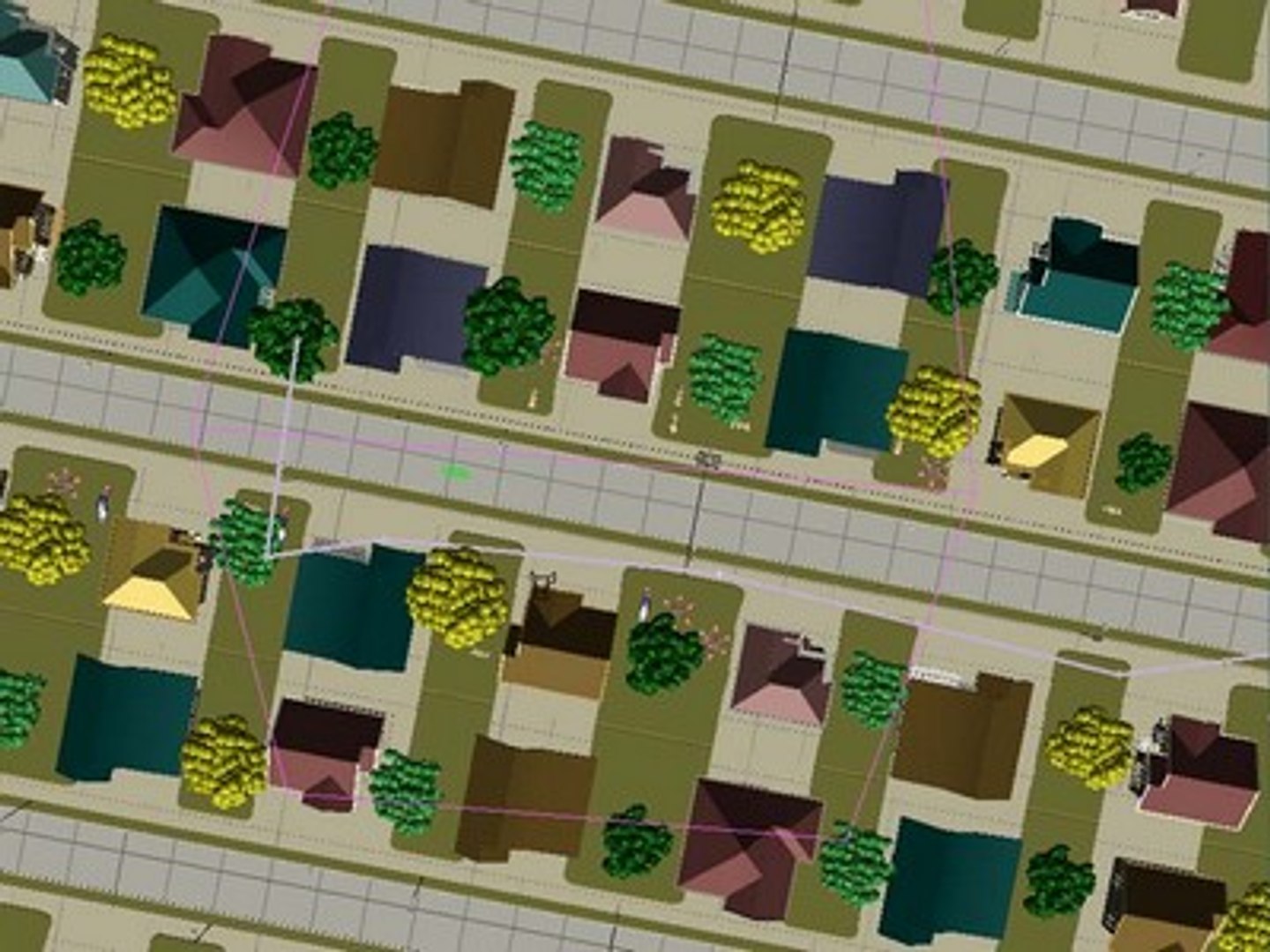 3d Model Suburban Street