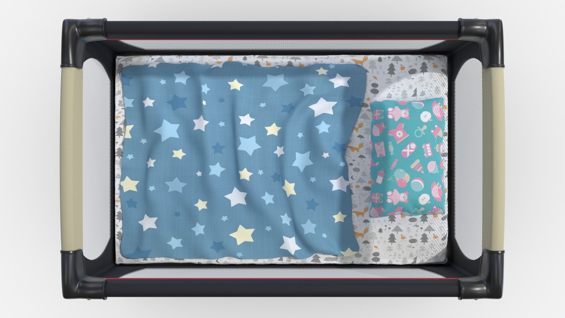 Baby Cot Bed 3D Model - TurboSquid 2003675
