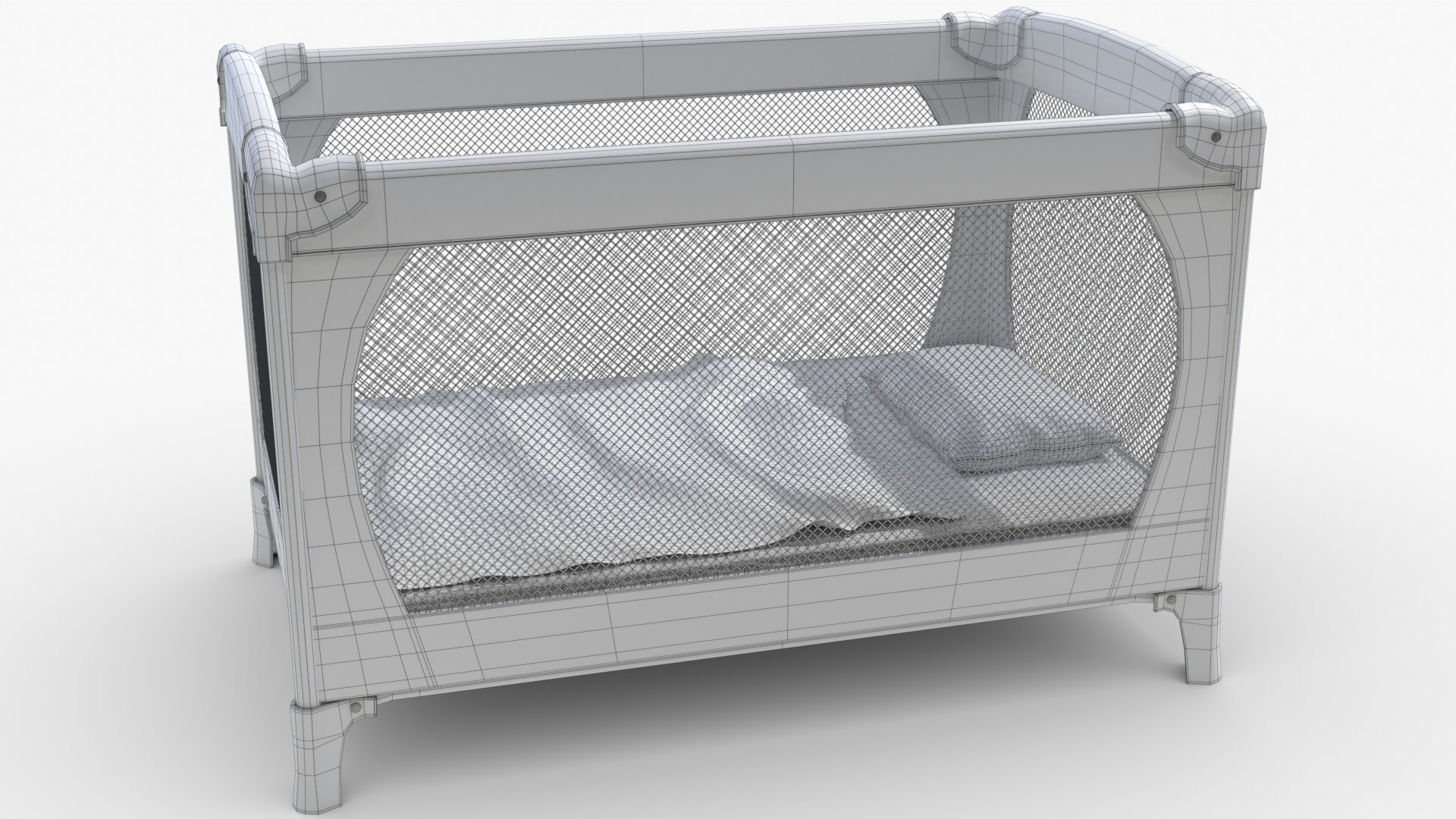 Baby Cot Bed 3D Model - TurboSquid 2003675