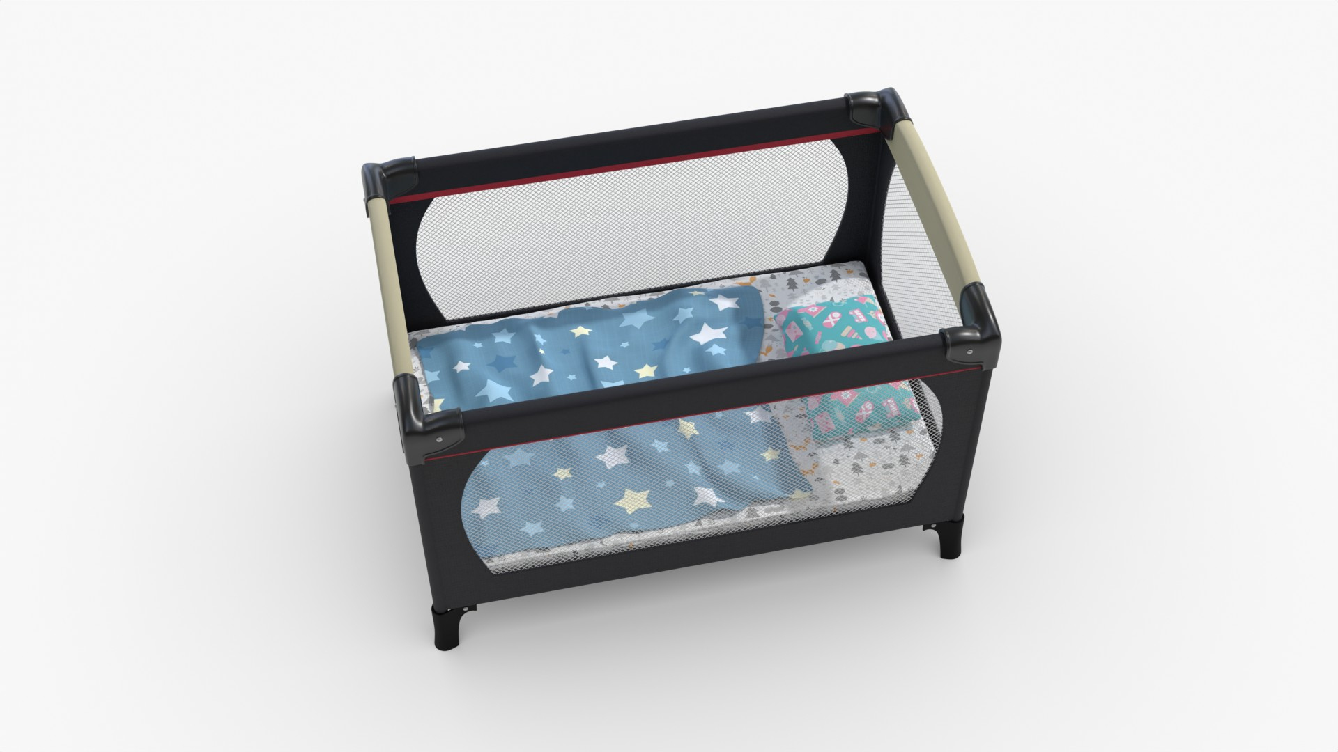 Baby Cot Bed 3D Model - TurboSquid 2003675