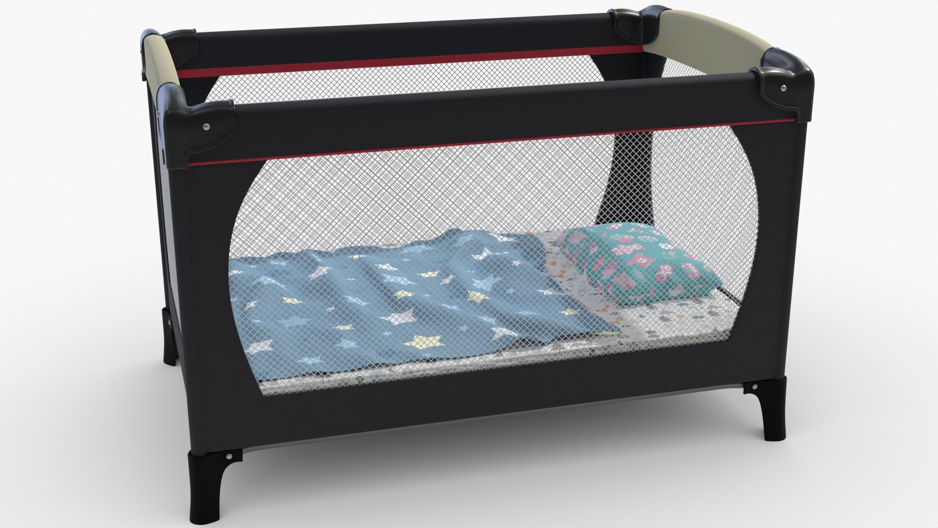 Baby Cot Bed 3D Model - TurboSquid 2003675