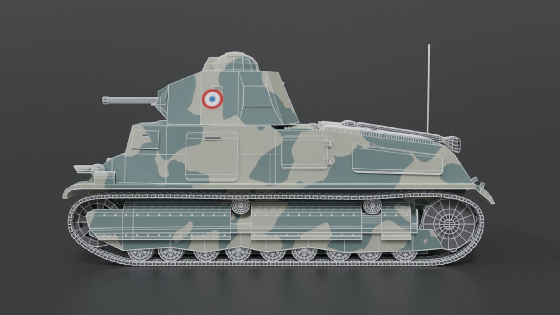 French Somua S35 Tank 3D Model - TurboSquid 1591244