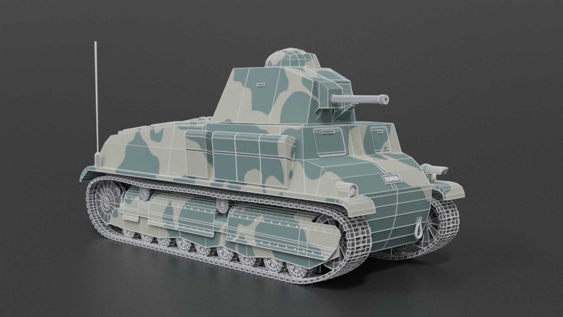 French Somua S35 Tank 3D Model - TurboSquid 1591244