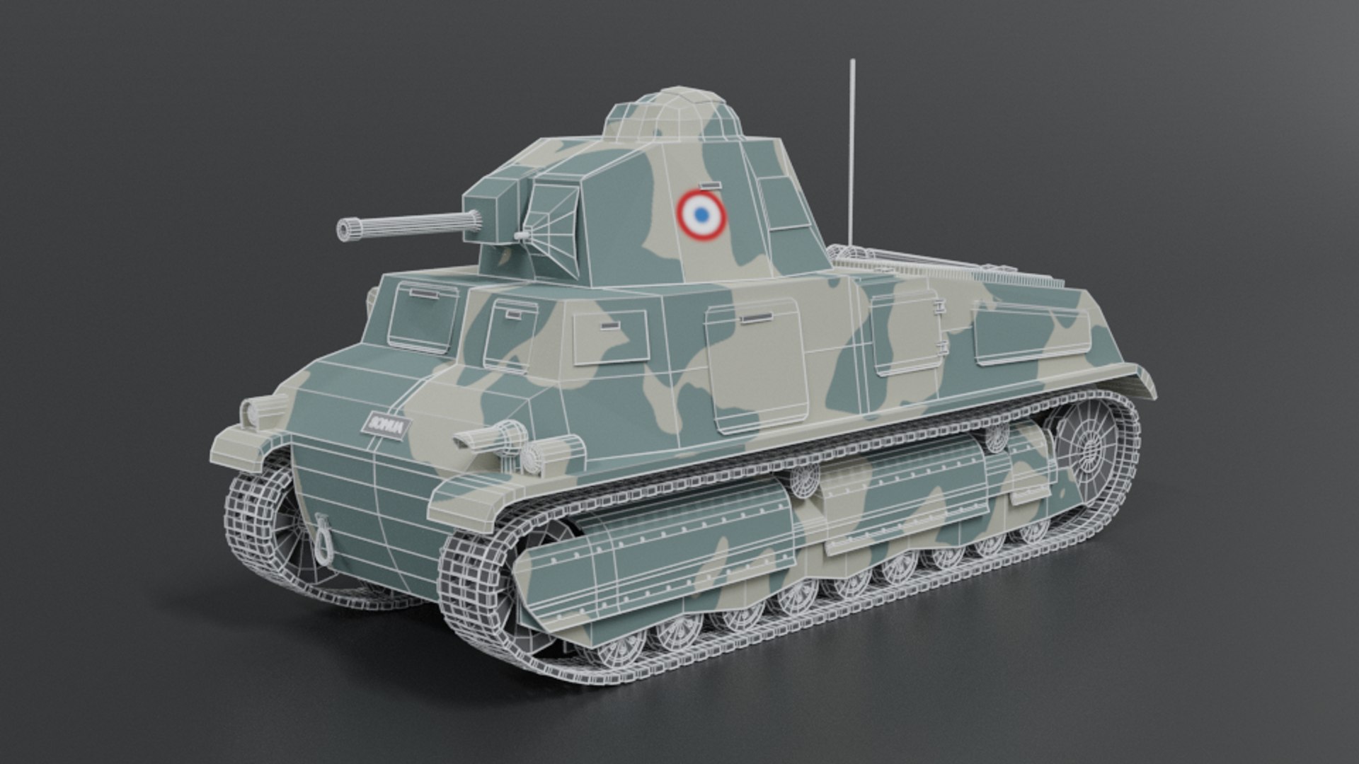 French Somua S35 Tank 3D Model - TurboSquid 1591244