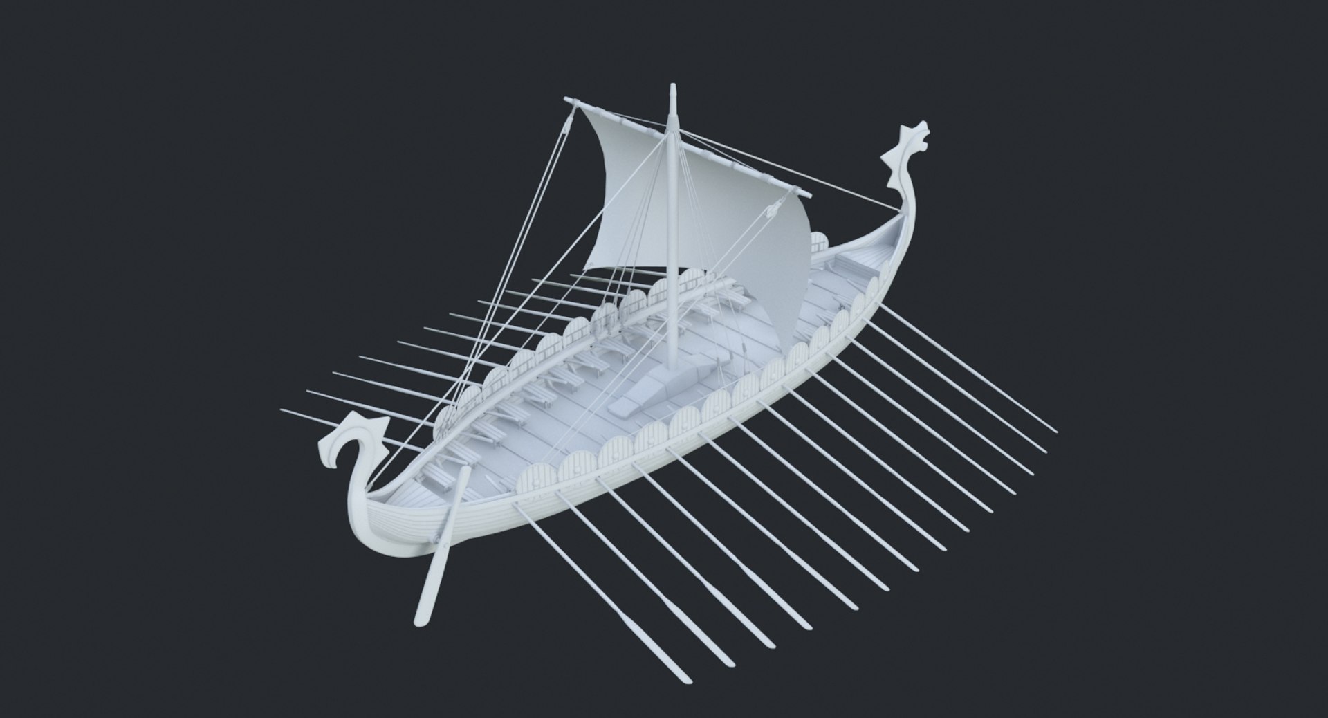 Drakkar Viking Ship Model - TurboSquid 1169237