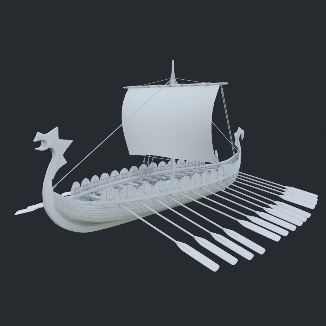 Drakkar Viking Ship Model - TurboSquid 1169237