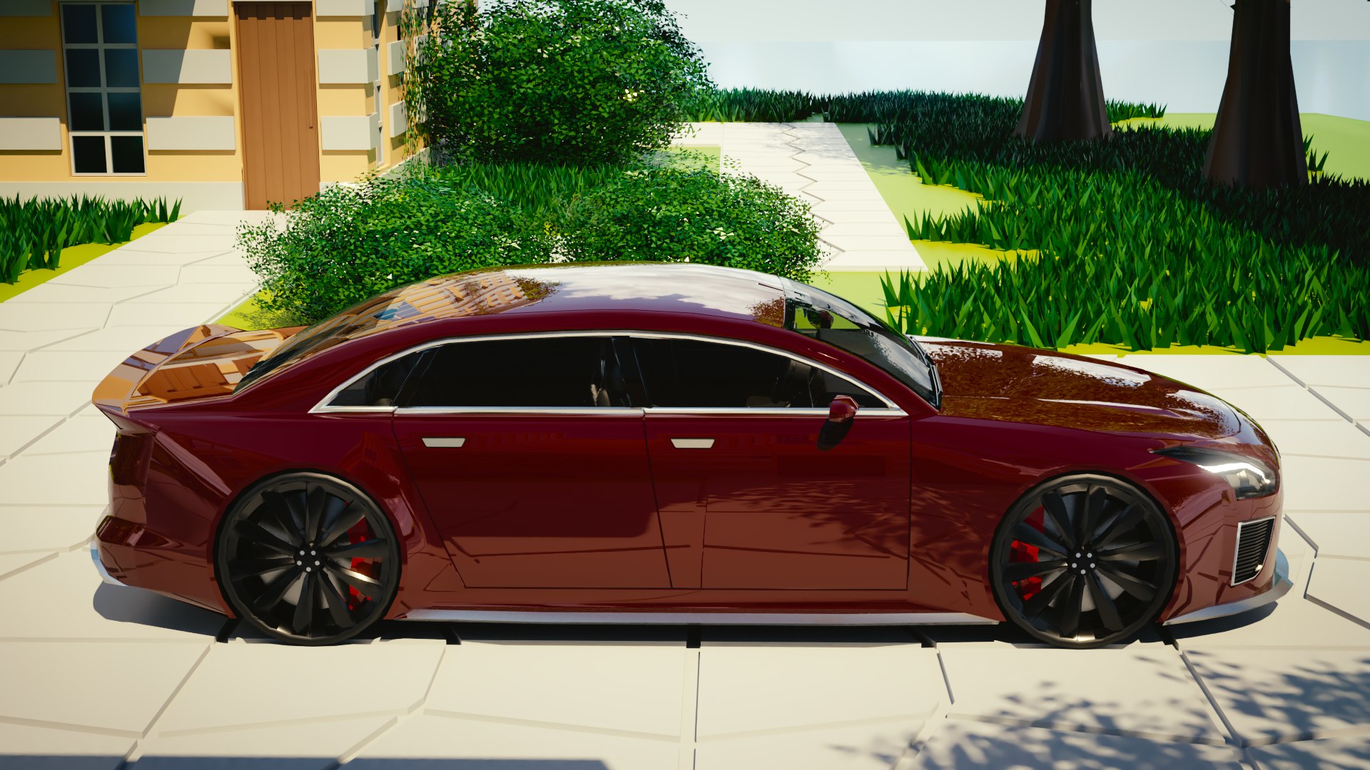 3D Model Brandless Car Interior Generated - TurboSquid 1282449