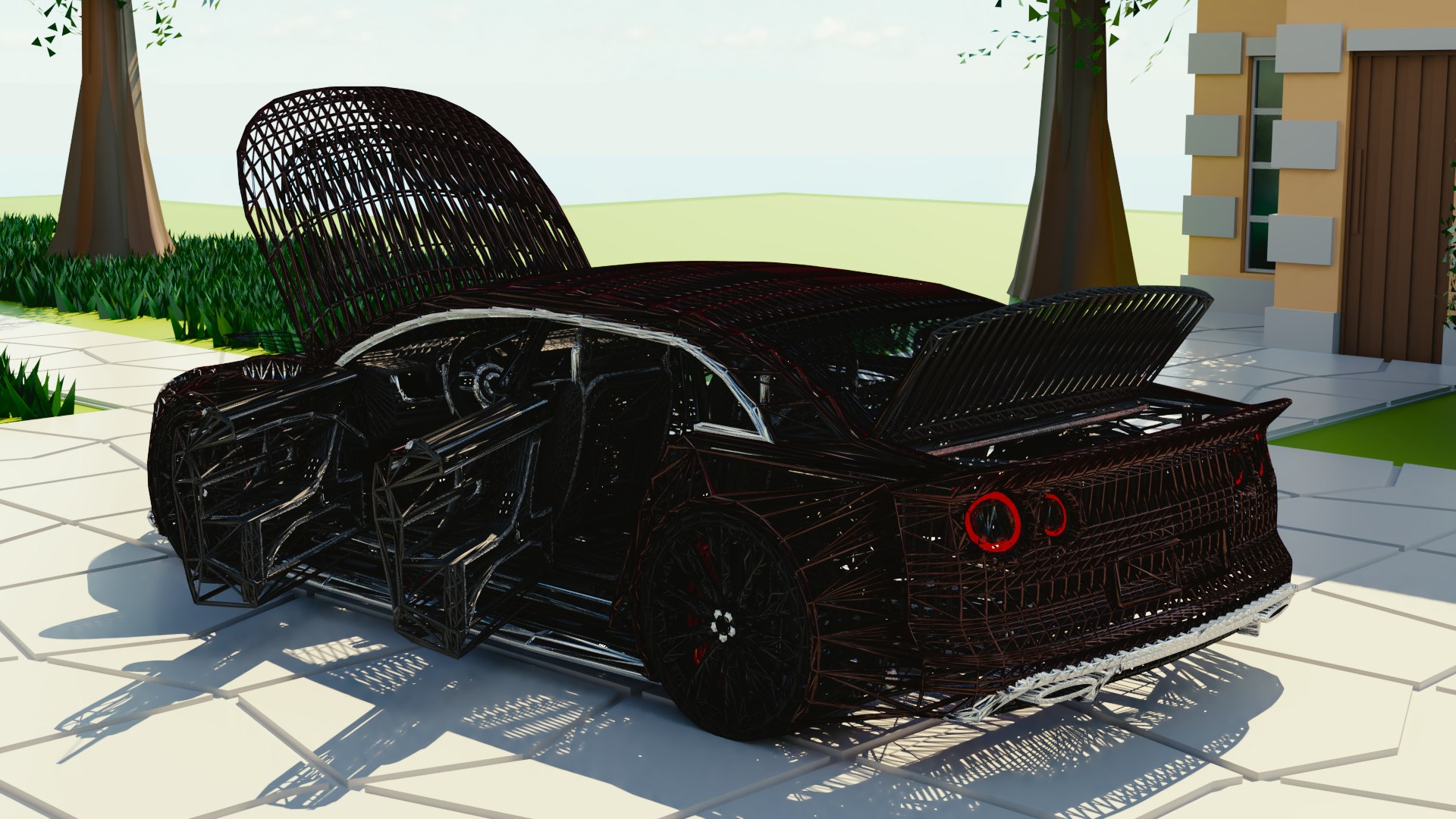 3D Model Brandless Car Interior Generated - TurboSquid 1282449