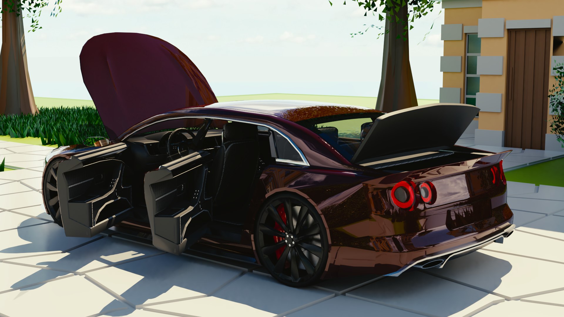 3D Model Brandless Car Interior Generated - TurboSquid 1282449