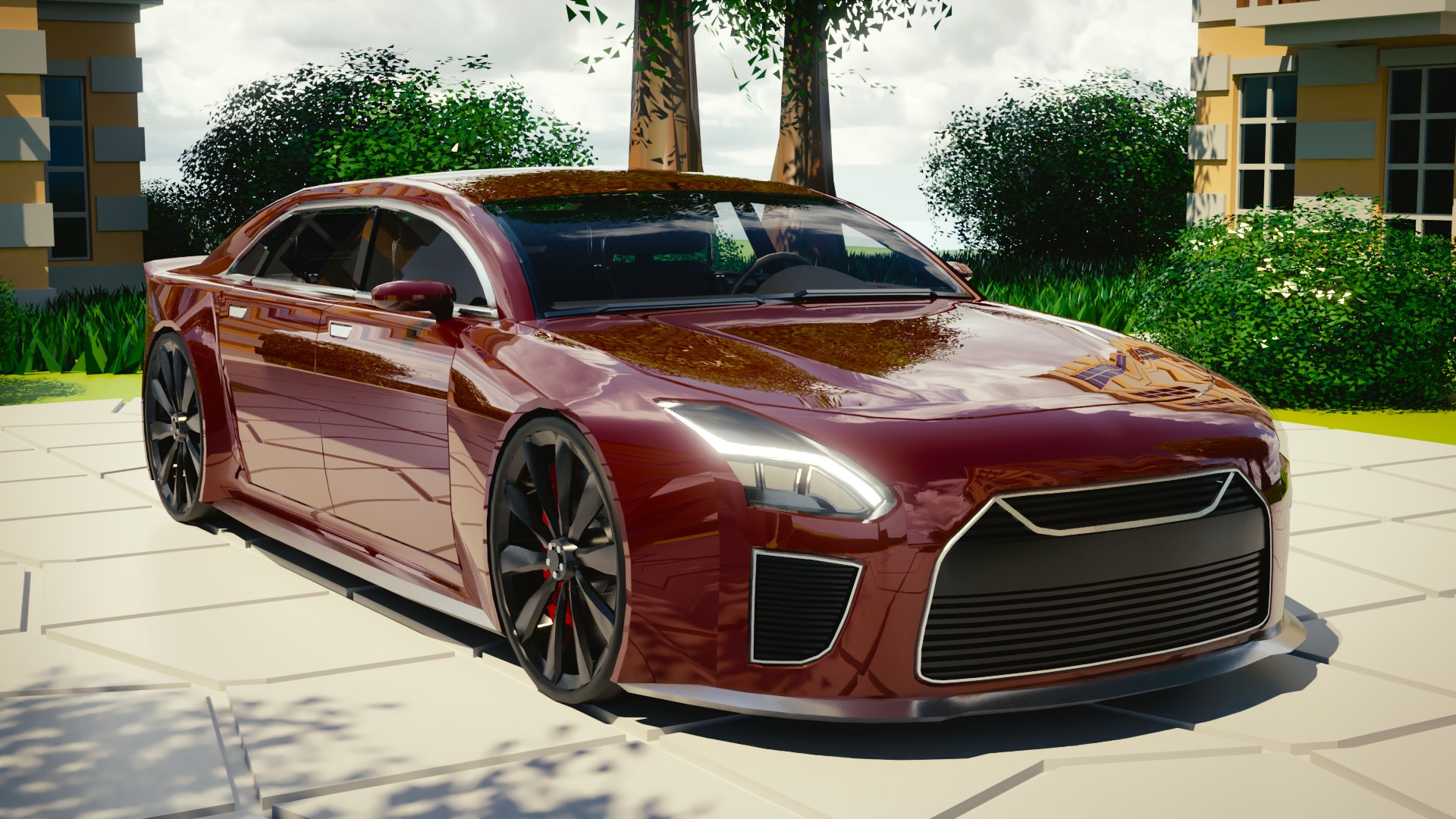 3D Model Brandless Car Interior Generated - TurboSquid 1282449