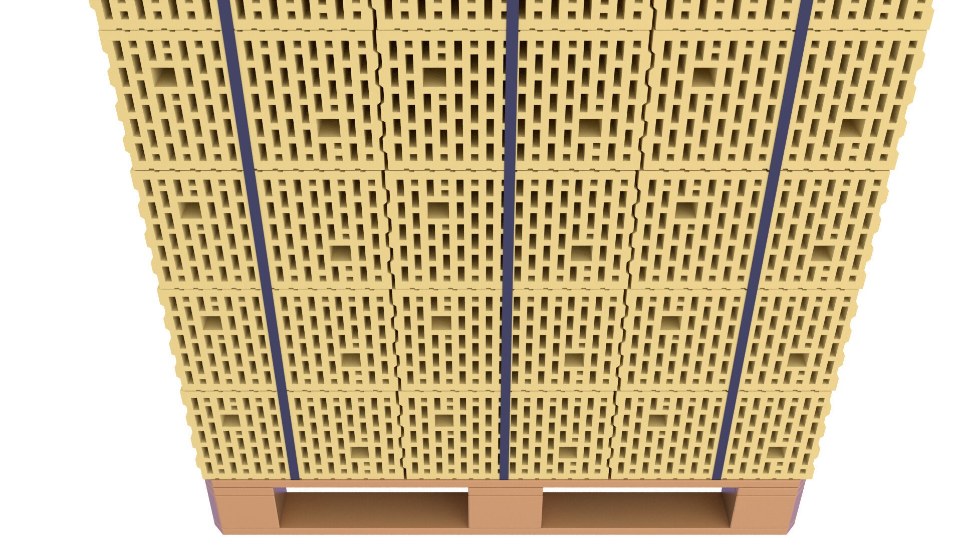 3D Pallet With Brick 18 Model - TurboSquid 2003190