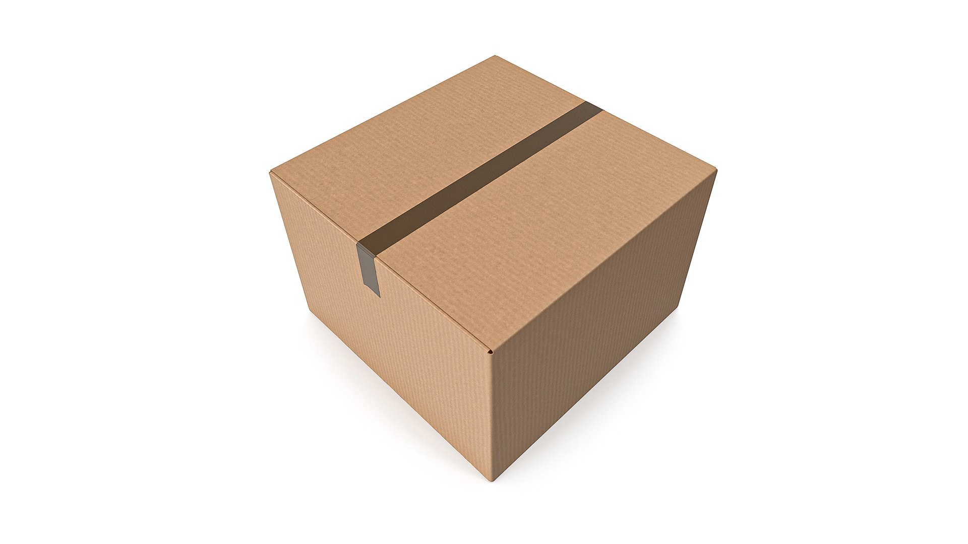 Cardboard Box Sealed With Packing 02 Model - TurboSquid 1974739