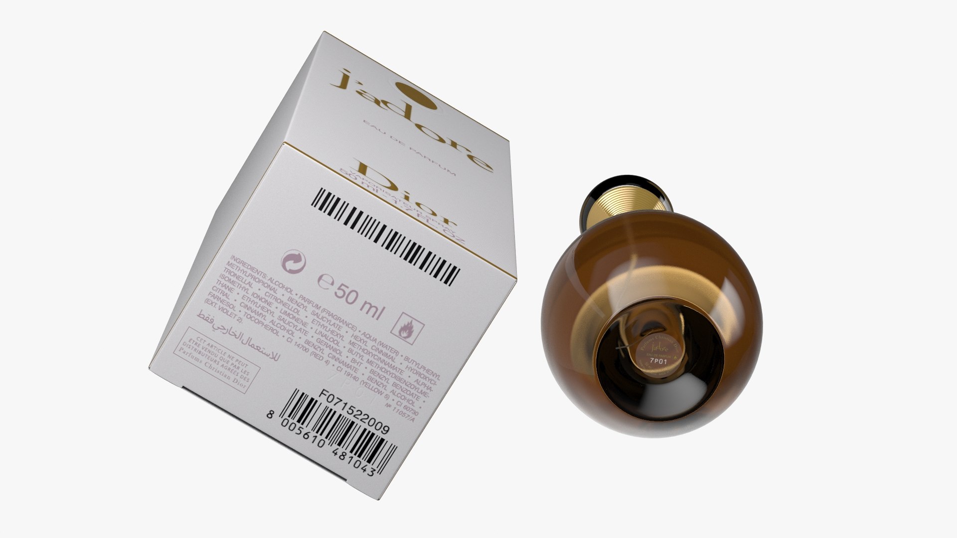 3D Model Dior Jadore Perfume With Box - TurboSquid 1773572