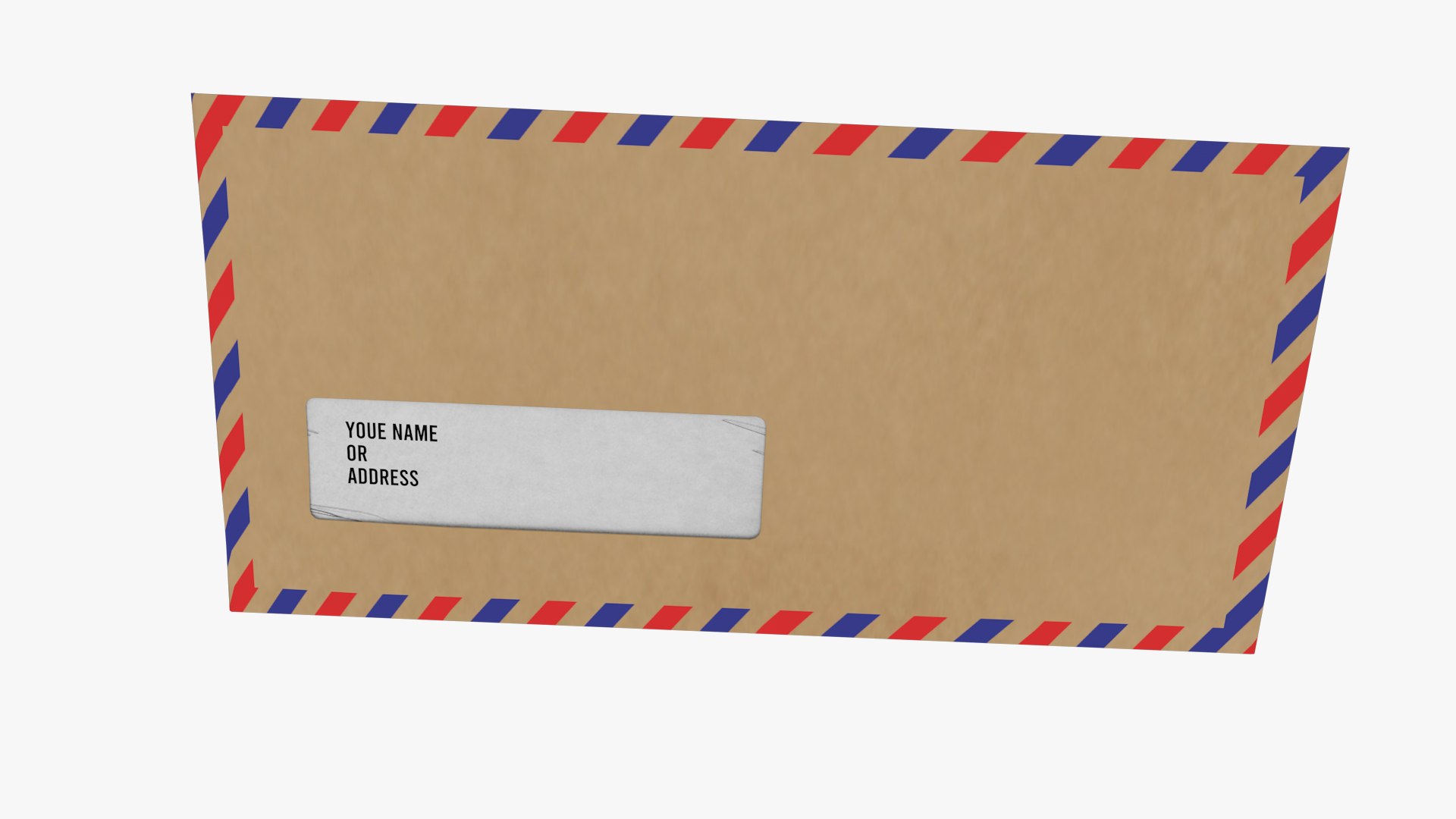 3D Air Mail Window Envelope Size DL Style POCKET - TurboSquid 2248178