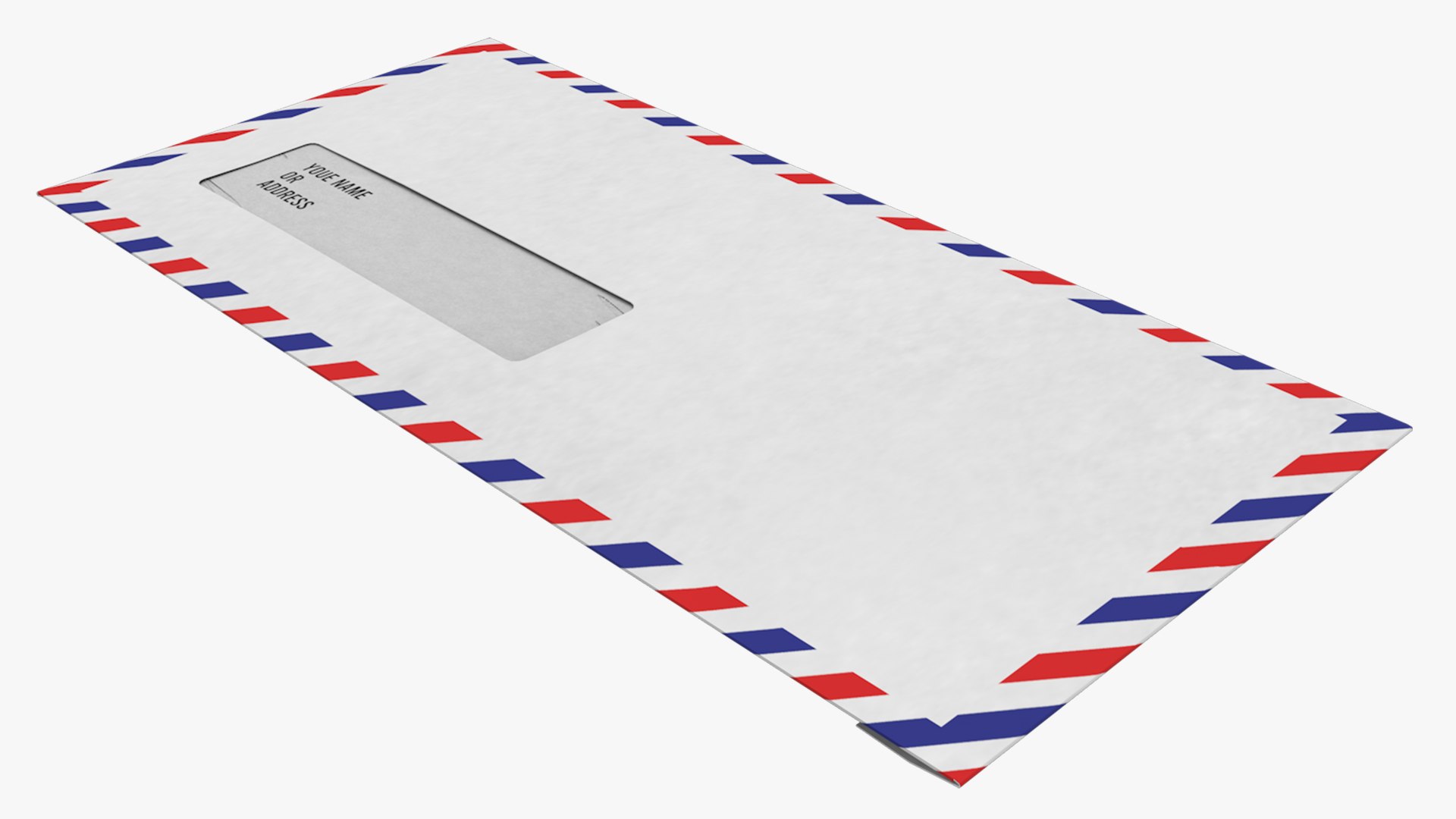 3D Air Mail Window Envelope Size DL Style POCKET - TurboSquid 2248178