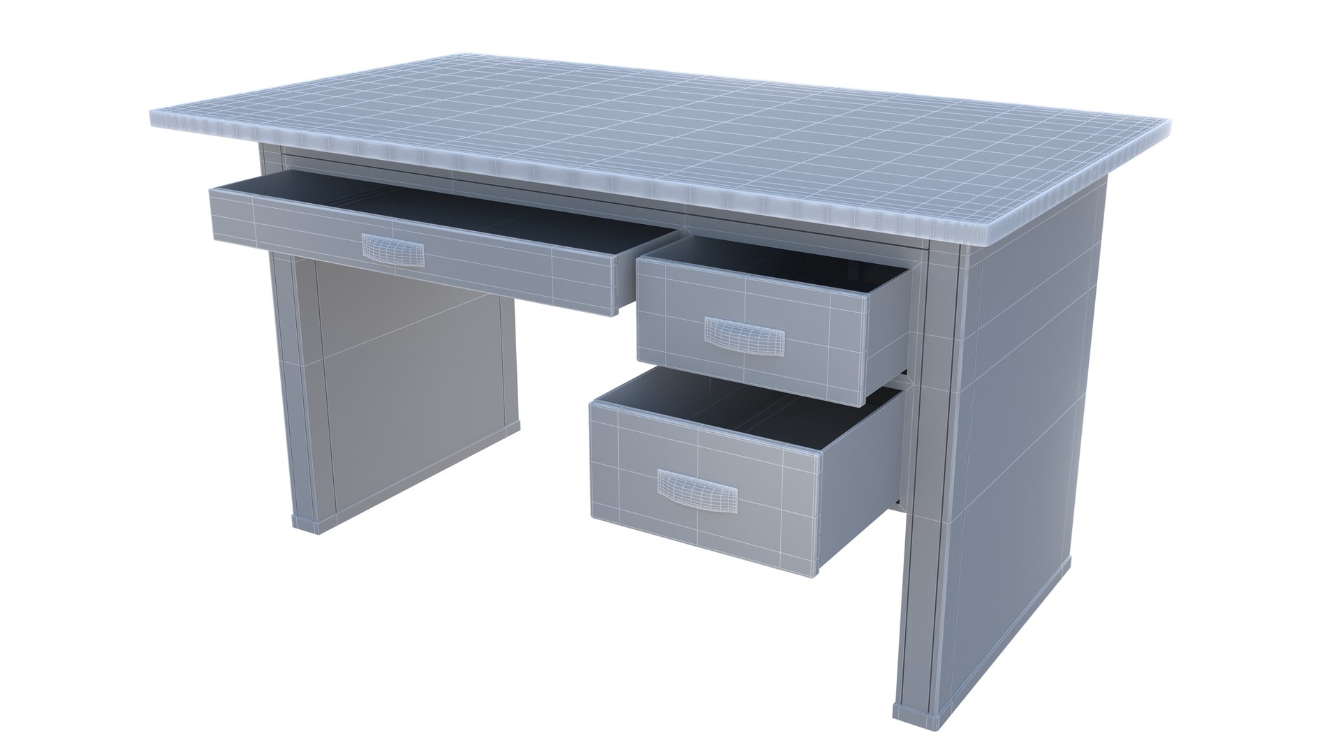 Metal Office Desk 3D Model - TurboSquid 2048829