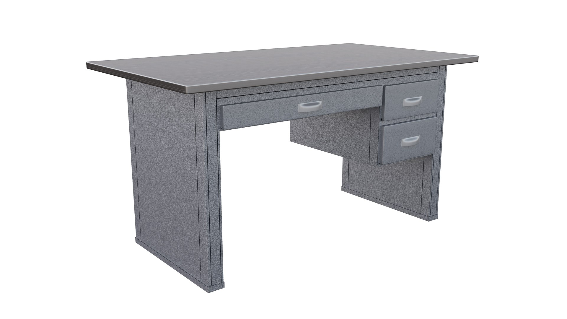 Metal Office Desk 3D Model - TurboSquid 2048829