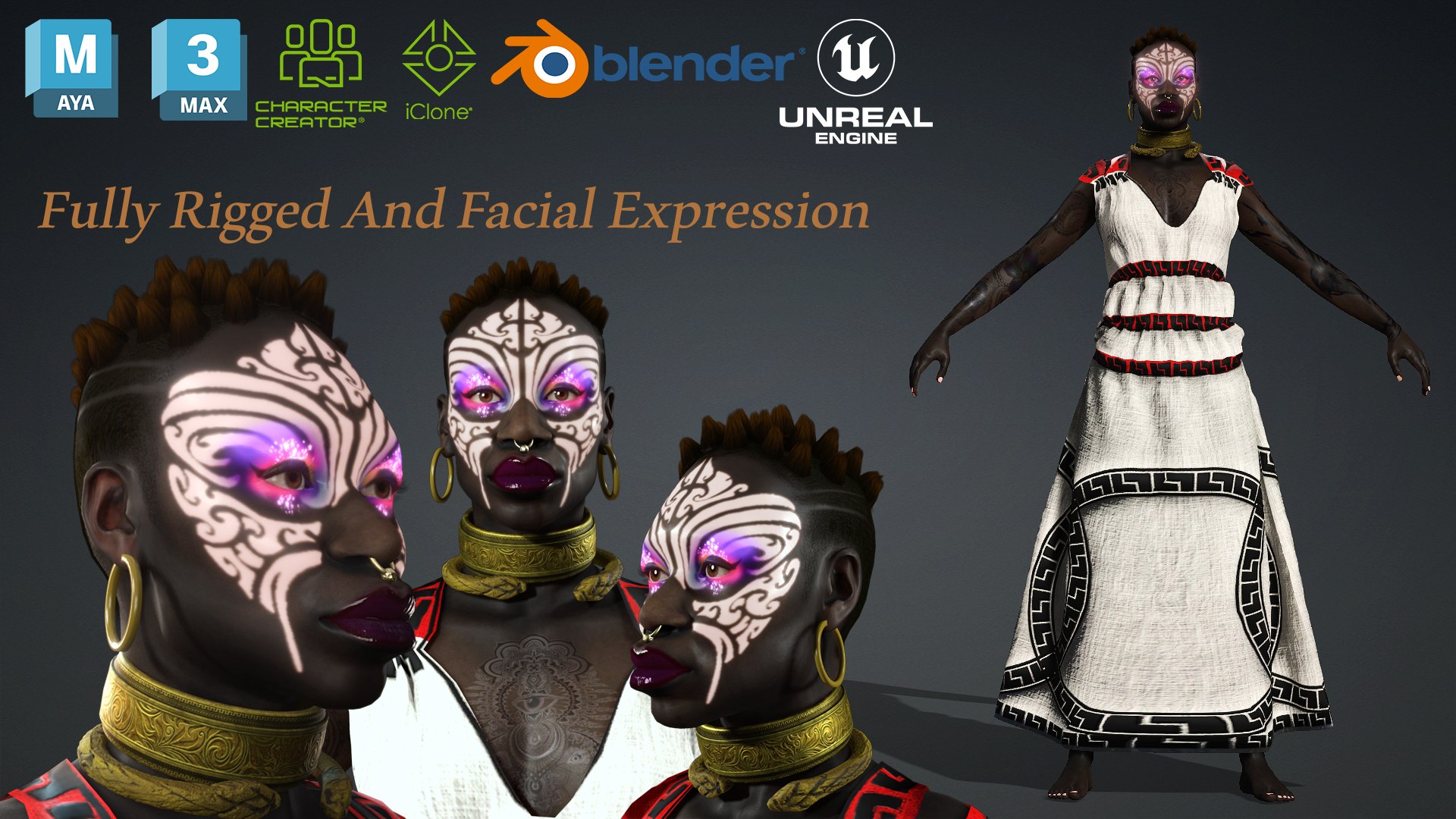 African Female - 3D Character Model Model - TurboSquid 2244843