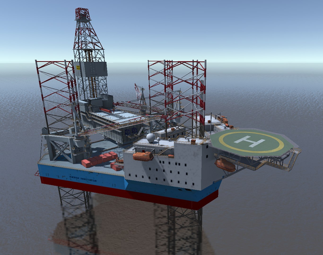 Maersk Jack Up Drilling Ship Low-poly 3d Model 3D - TurboSquid 1868961