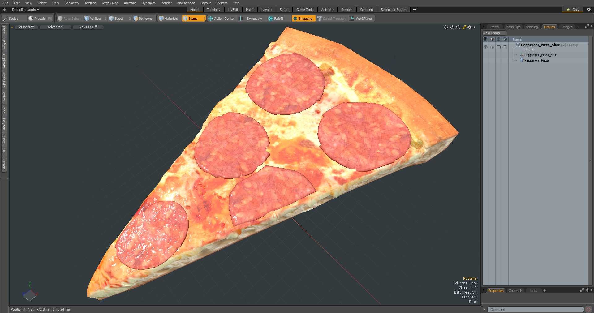 Pepperoni Pizza Slice Model - TurboSquid 2223980