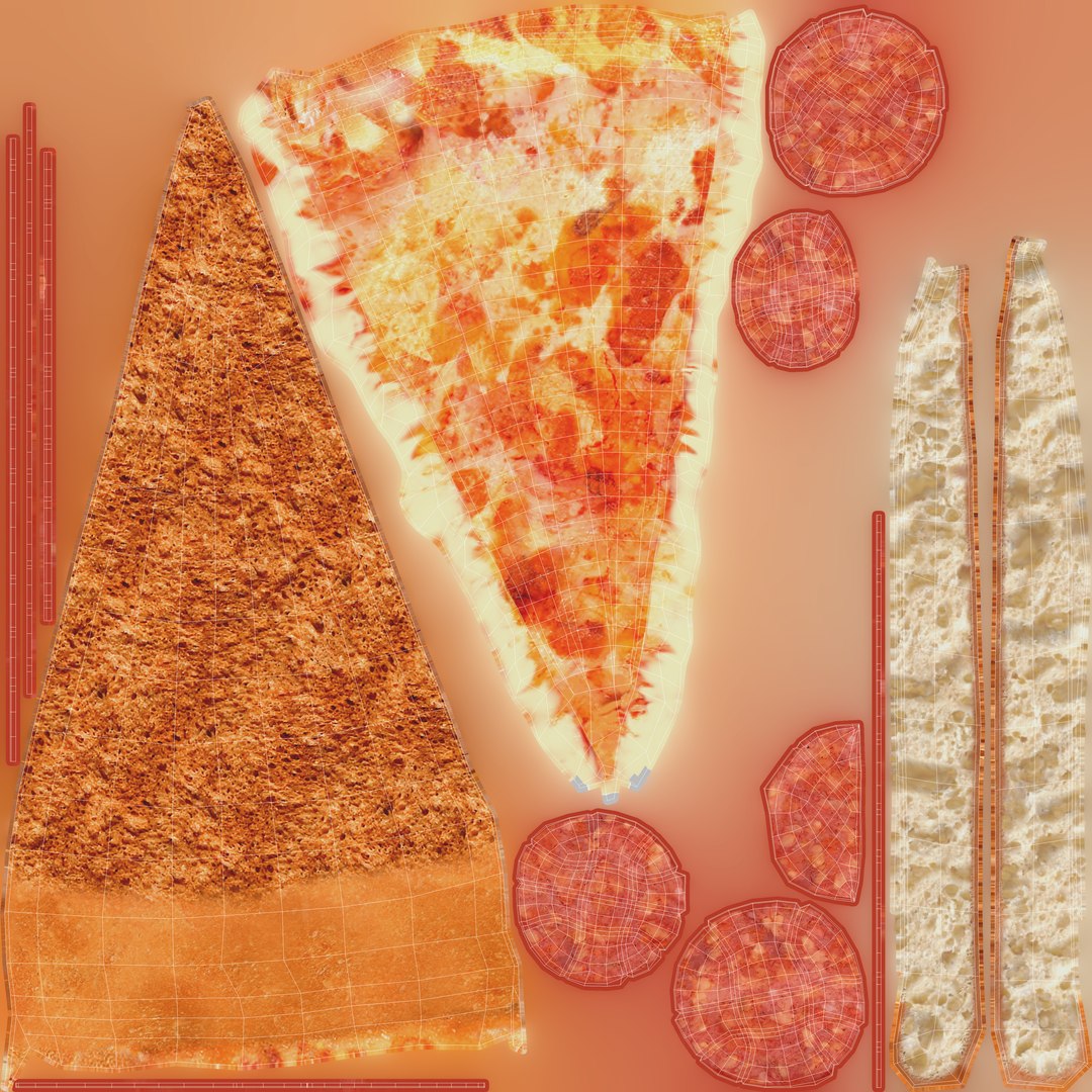 Pepperoni Pizza Slice Model - TurboSquid 2223980