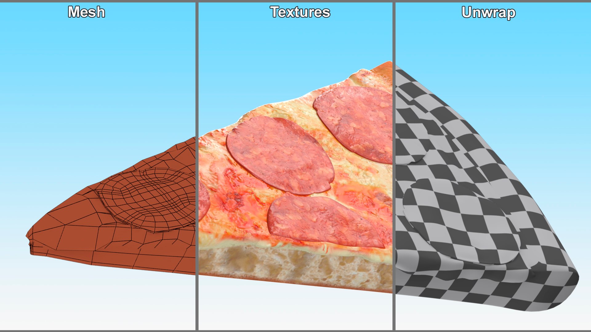 Pepperoni Pizza Slice Model - TurboSquid 2223980