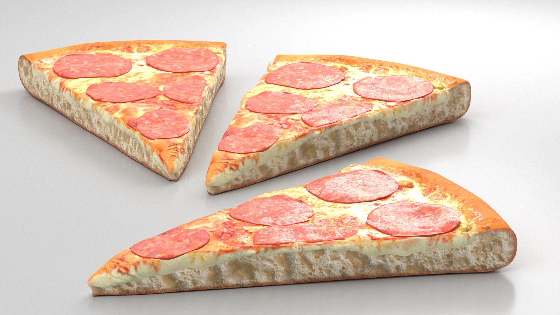Pepperoni Pizza Slice Model - TurboSquid 2223980
