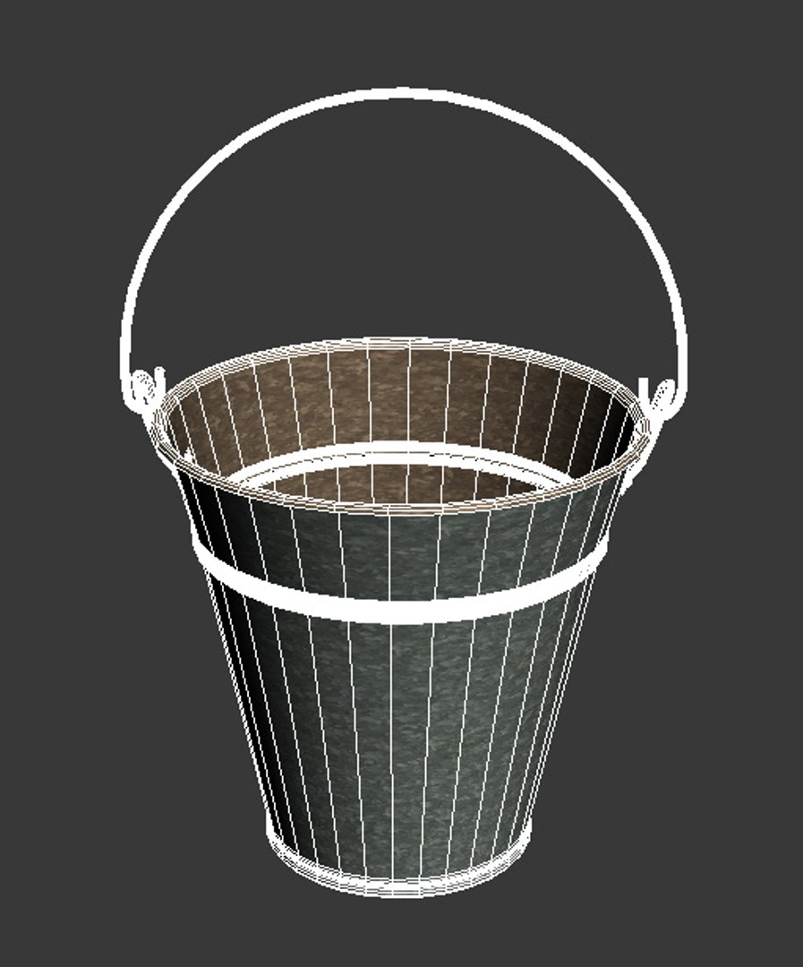 3d Bucket Modelled Mental-ray Model