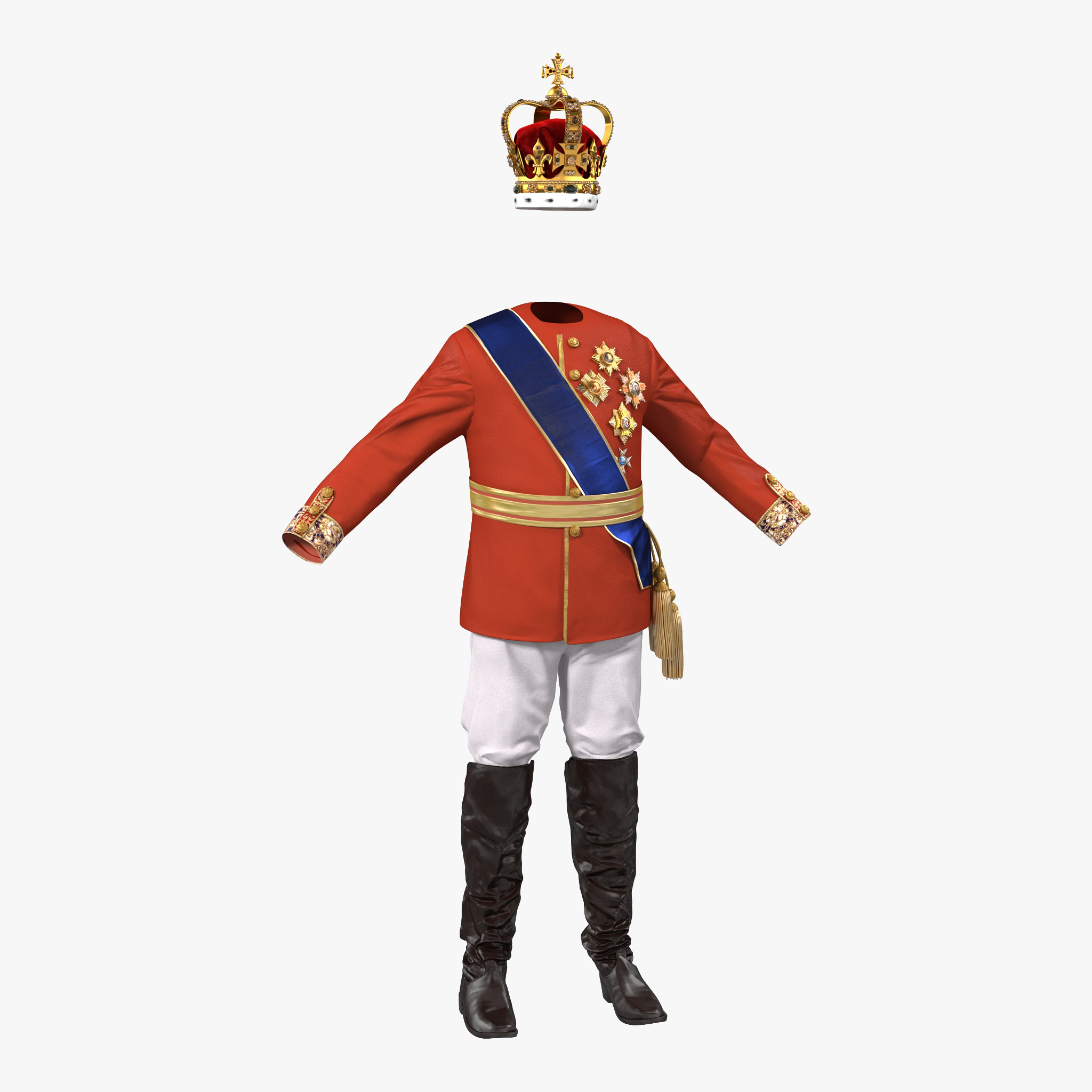 royal king costume 3 3d max