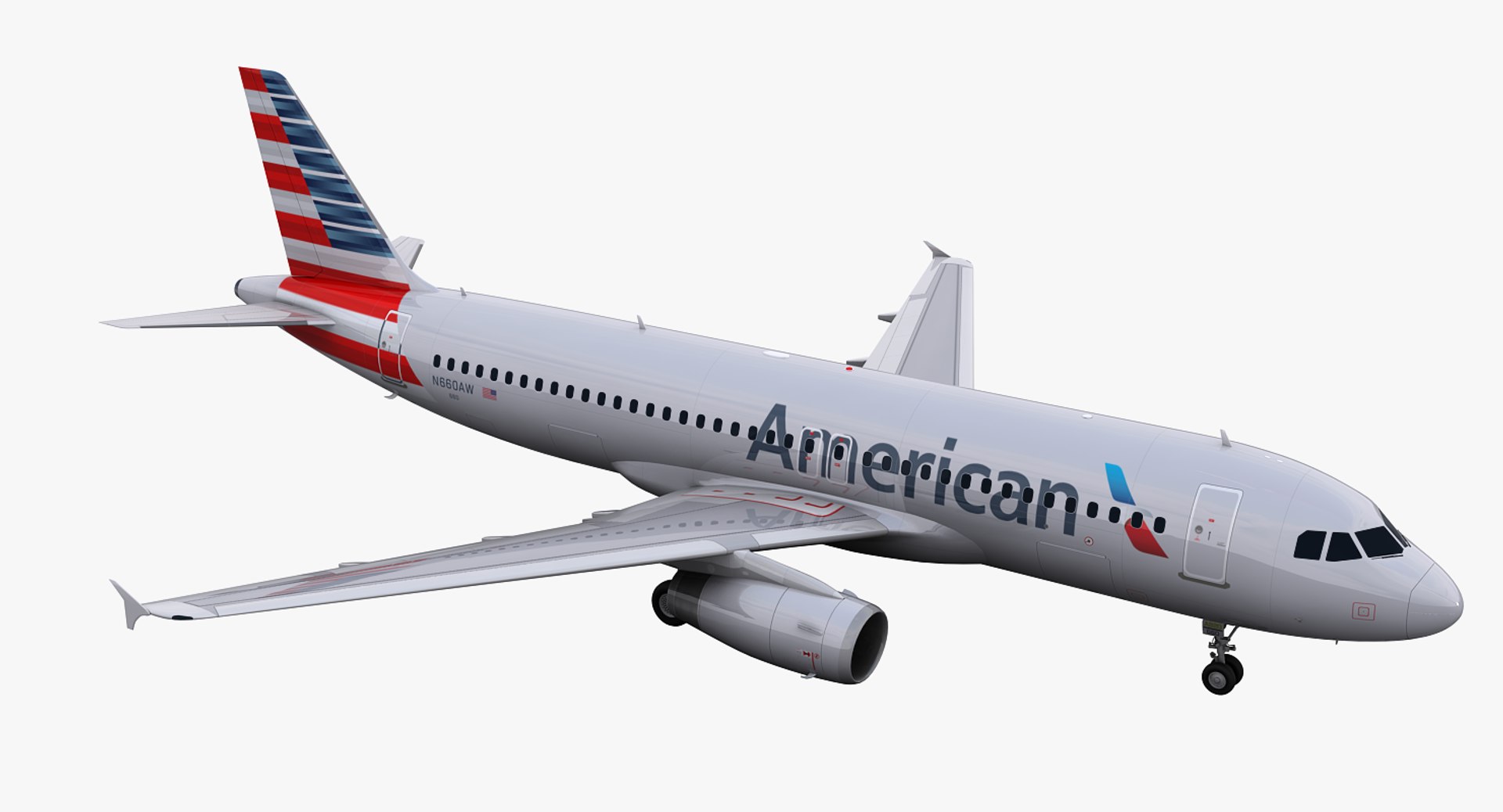 a320 american airlines 3d 3ds
