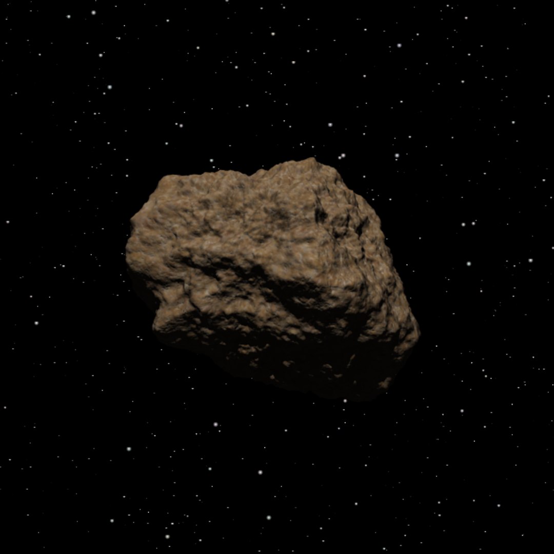 3d asteroid rock
