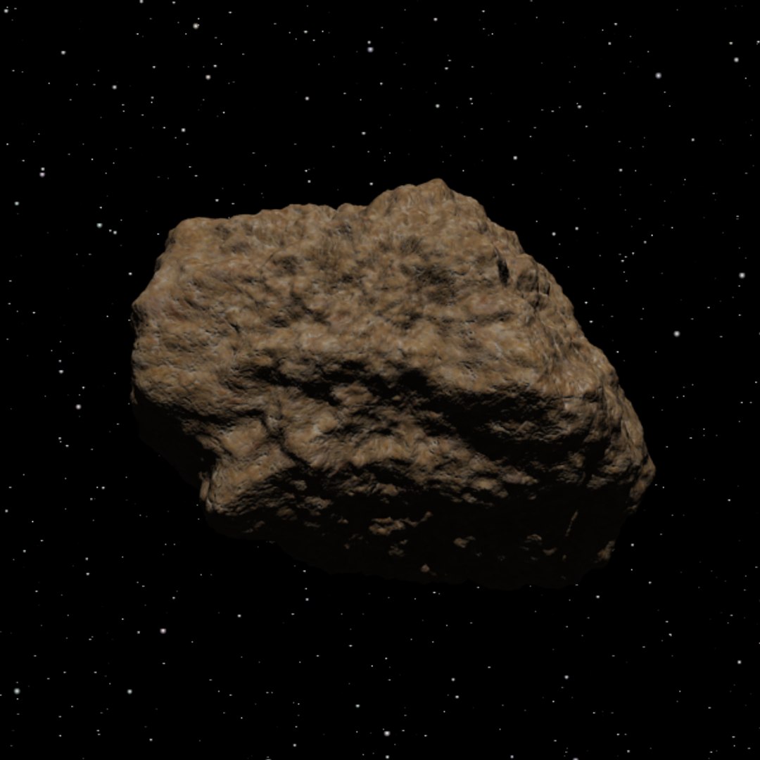 3d asteroid rock