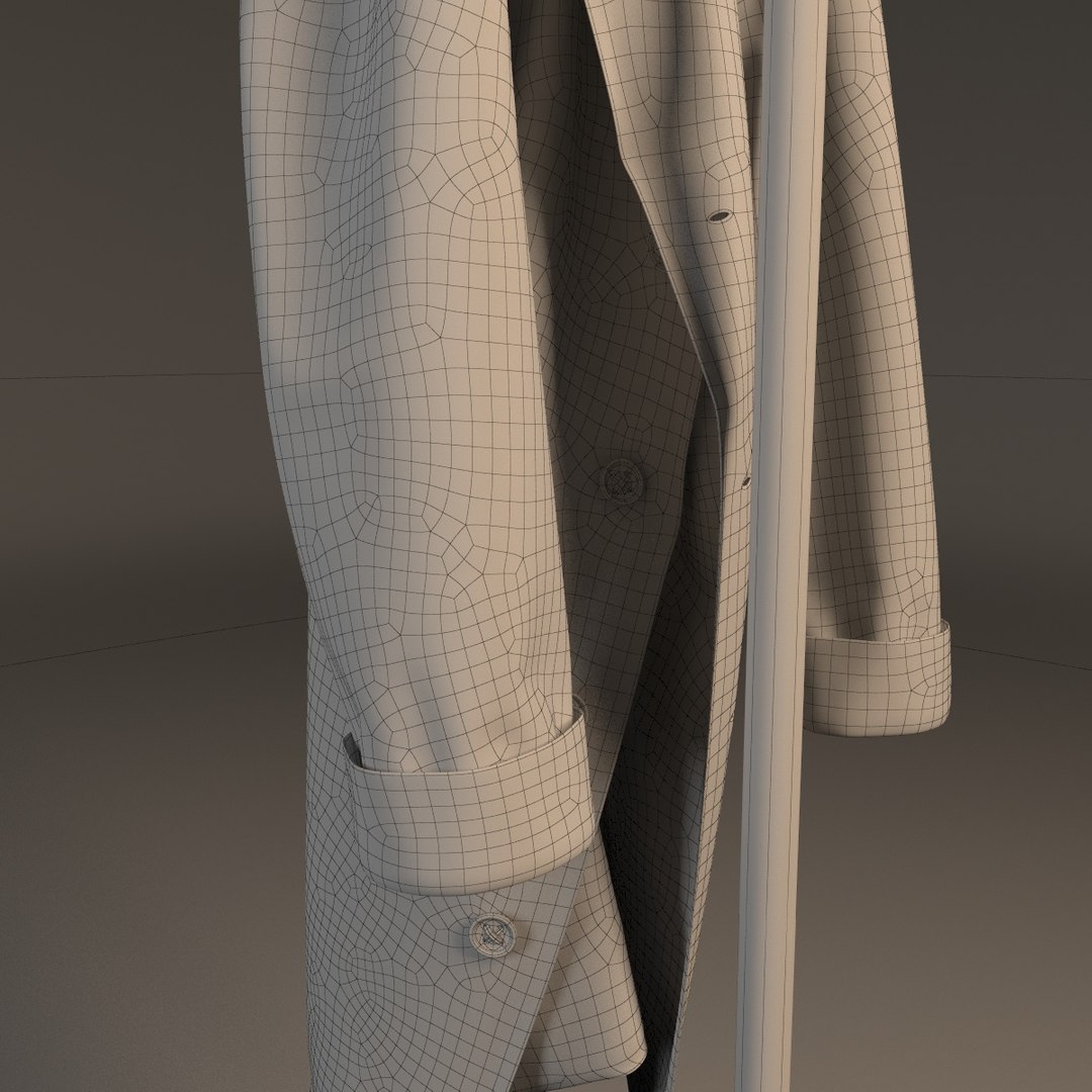 3d Photorealistic Red Leather Coat Model