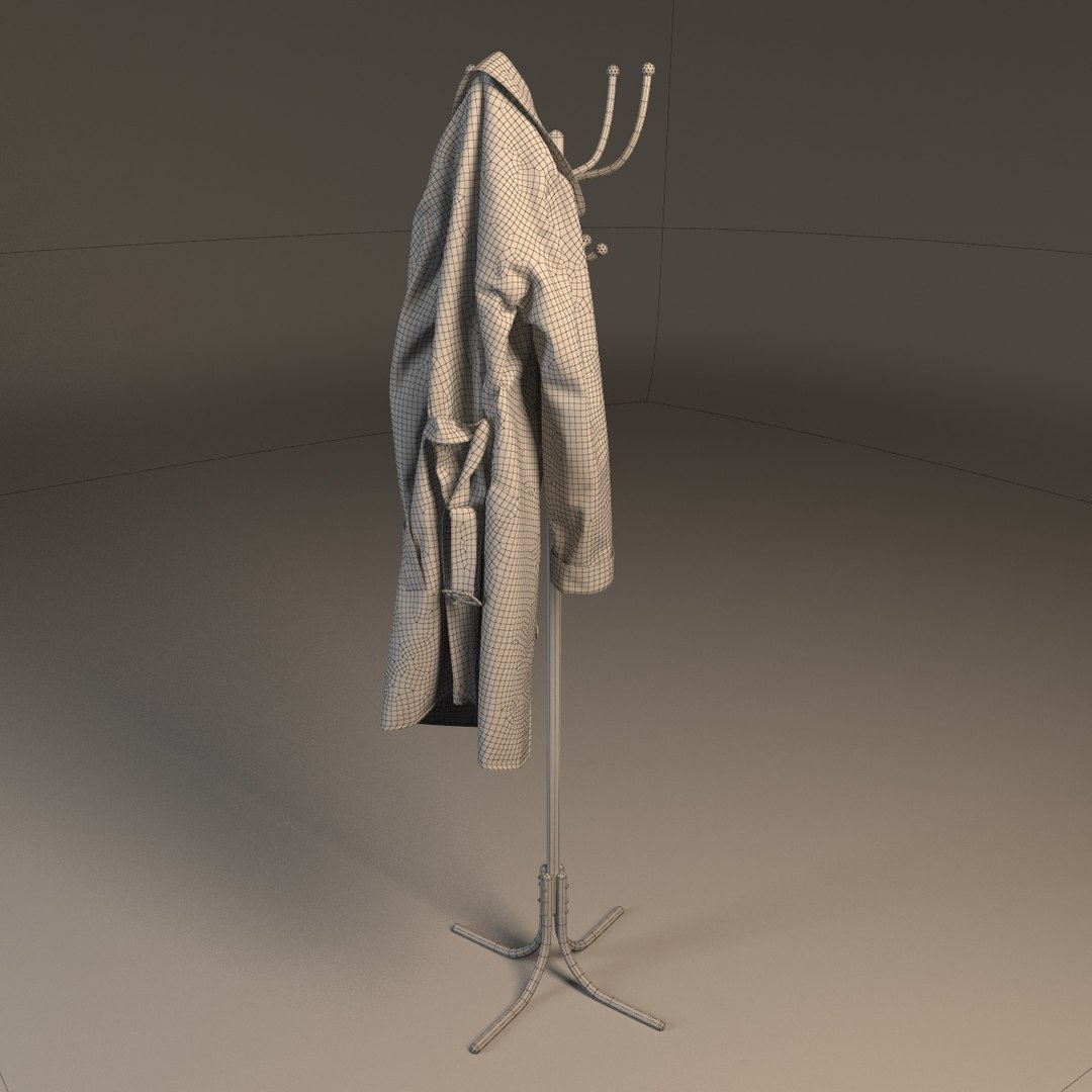 3d Photorealistic Red Leather Coat Model