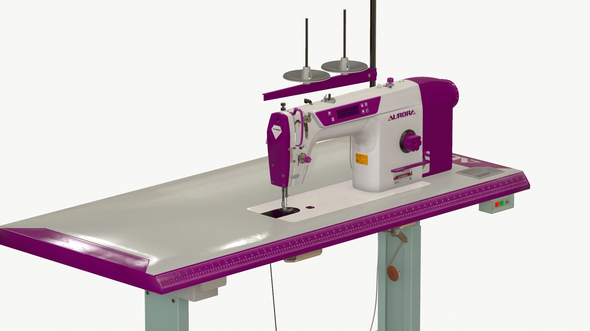 3D 3D Industrial Sewing Machine Aurora Model - TurboSquid 2035931