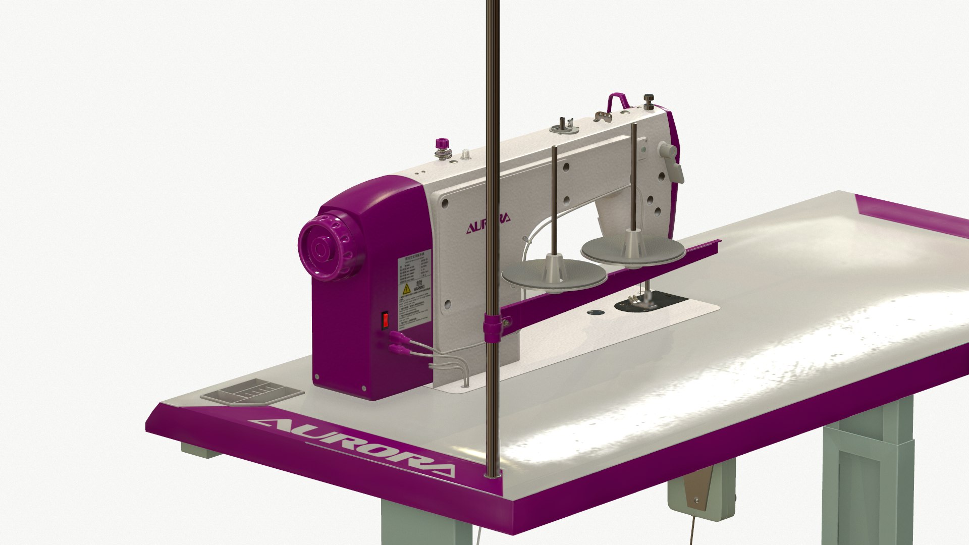 3D 3D Industrial Sewing Machine Aurora Model - TurboSquid 2035931