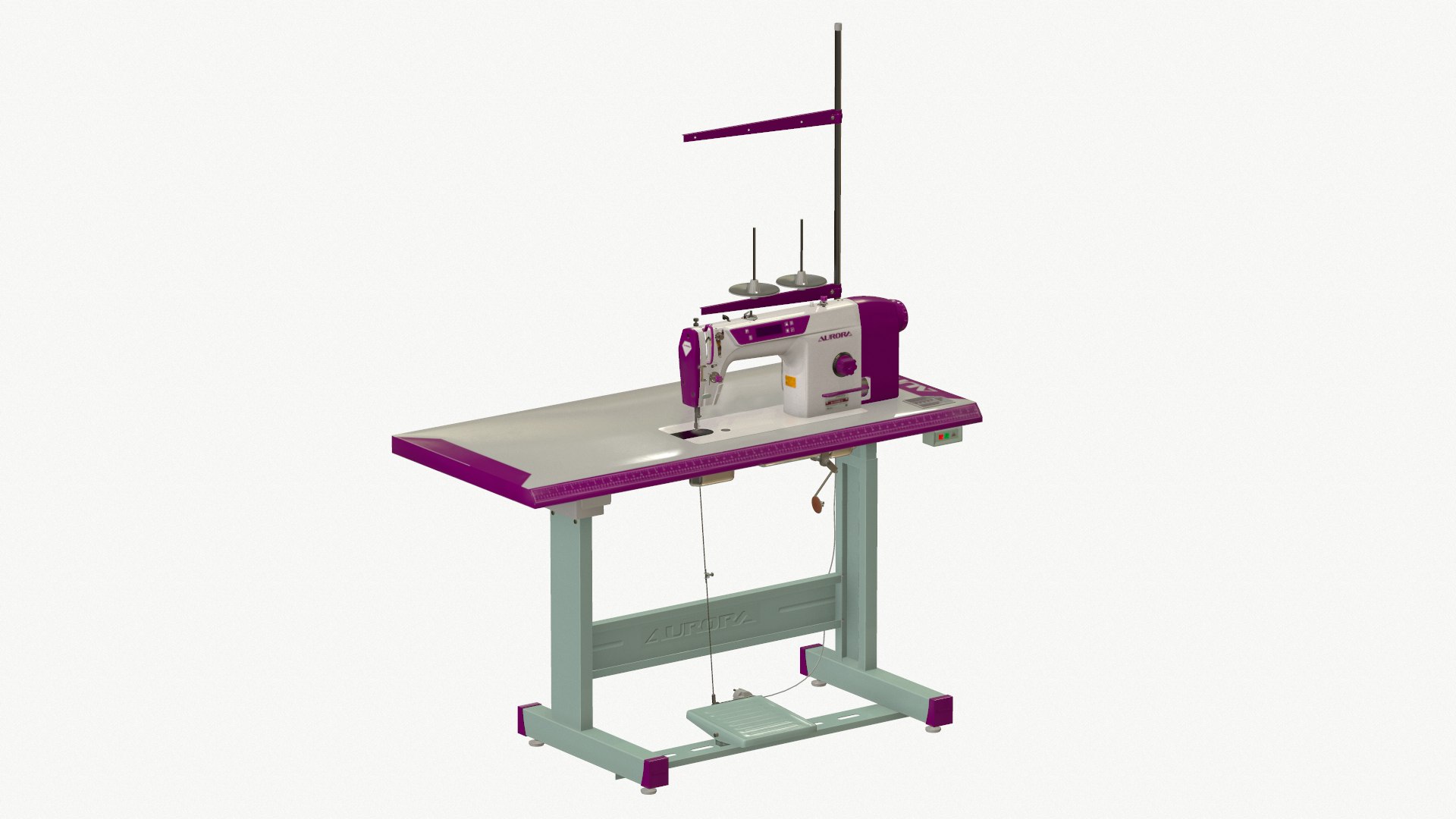 3D 3D Industrial Sewing Machine Aurora Model - TurboSquid 2035931
