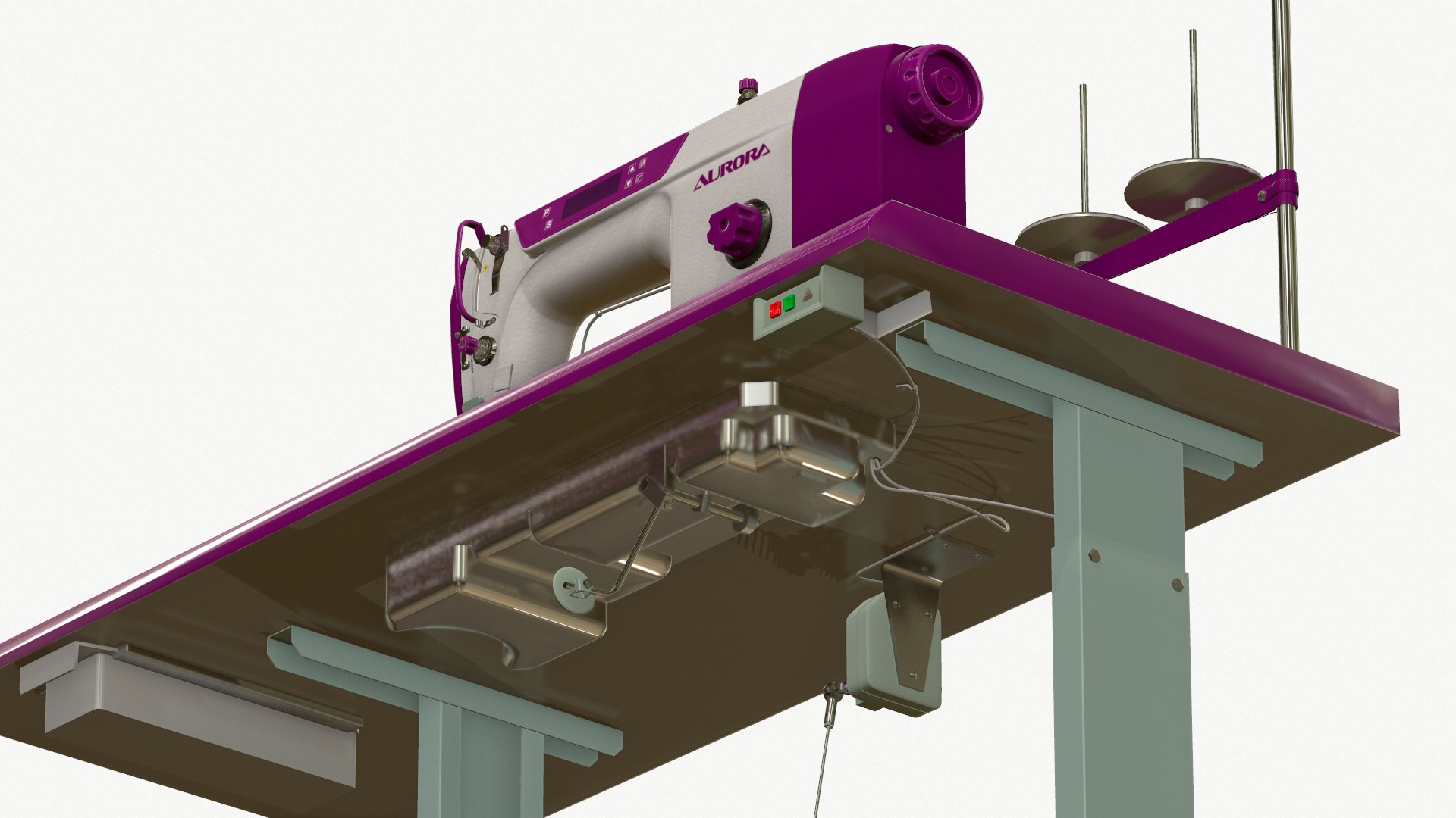 3D 3D Industrial Sewing Machine Aurora Model - TurboSquid 2035931