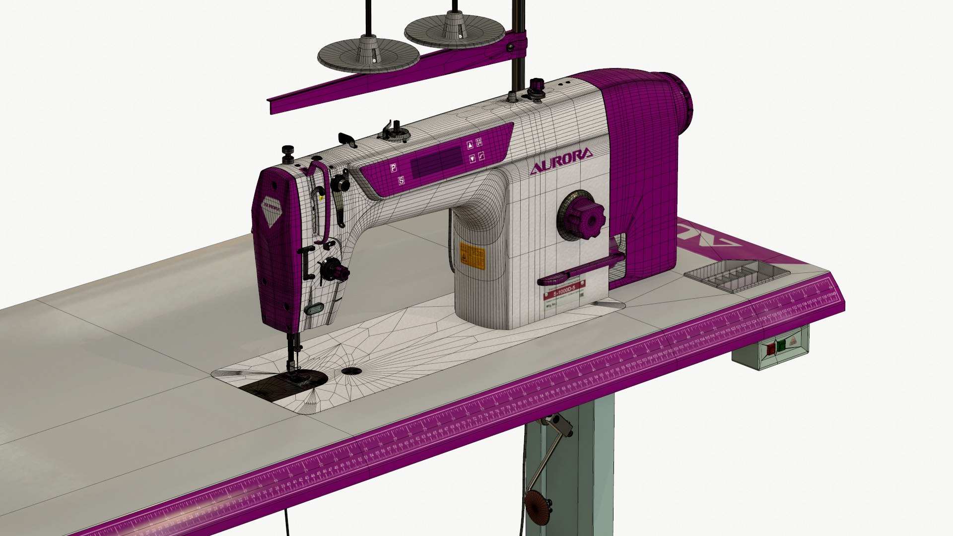 3D 3D Industrial Sewing Machine Aurora Model - TurboSquid 2035931
