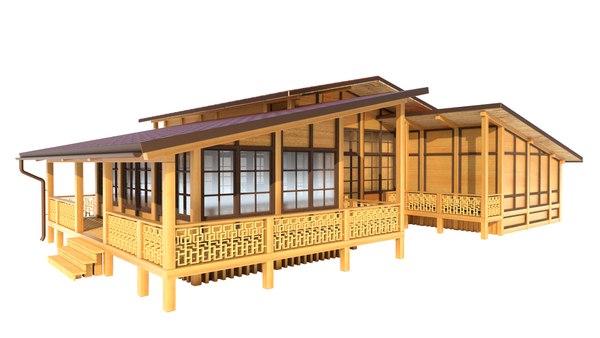 3D japanese modern house model - TurboSquid 1595134