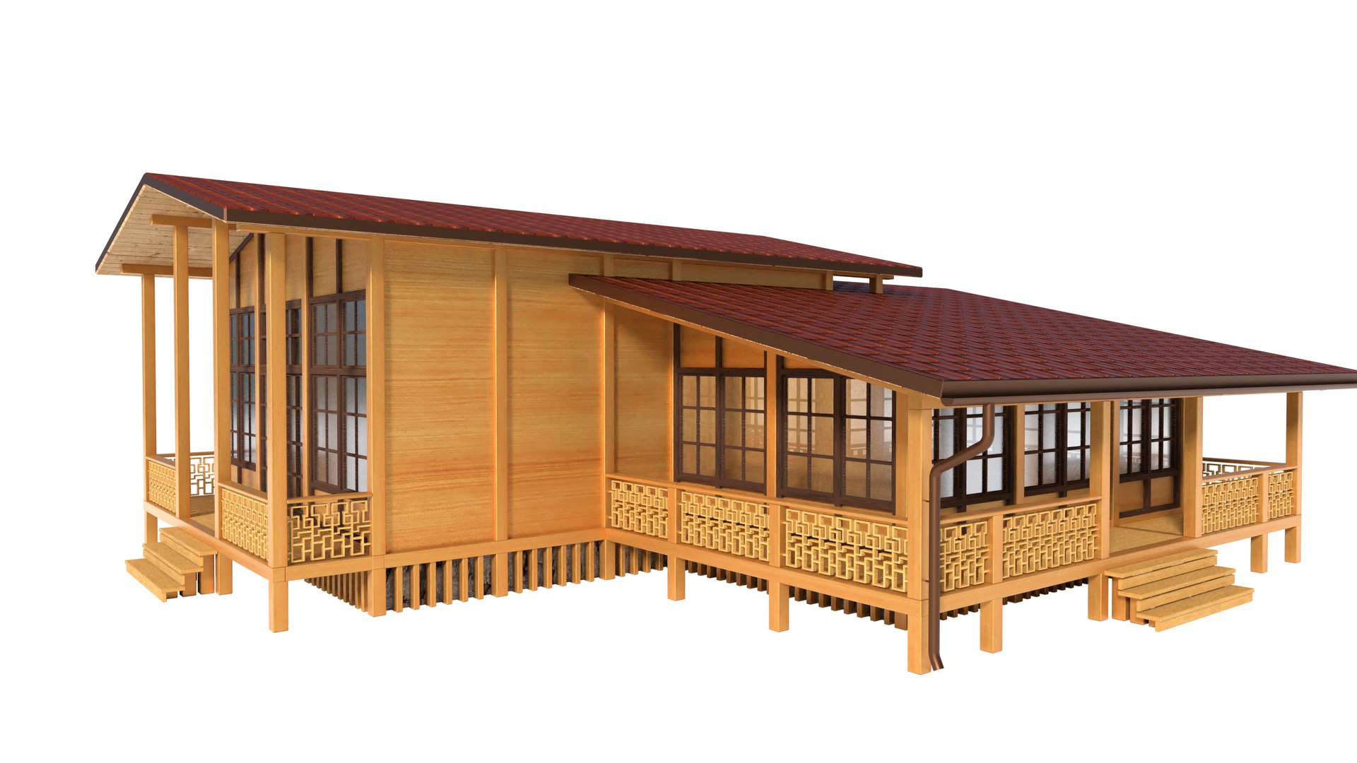 3D japanese modern house model - TurboSquid 1595134