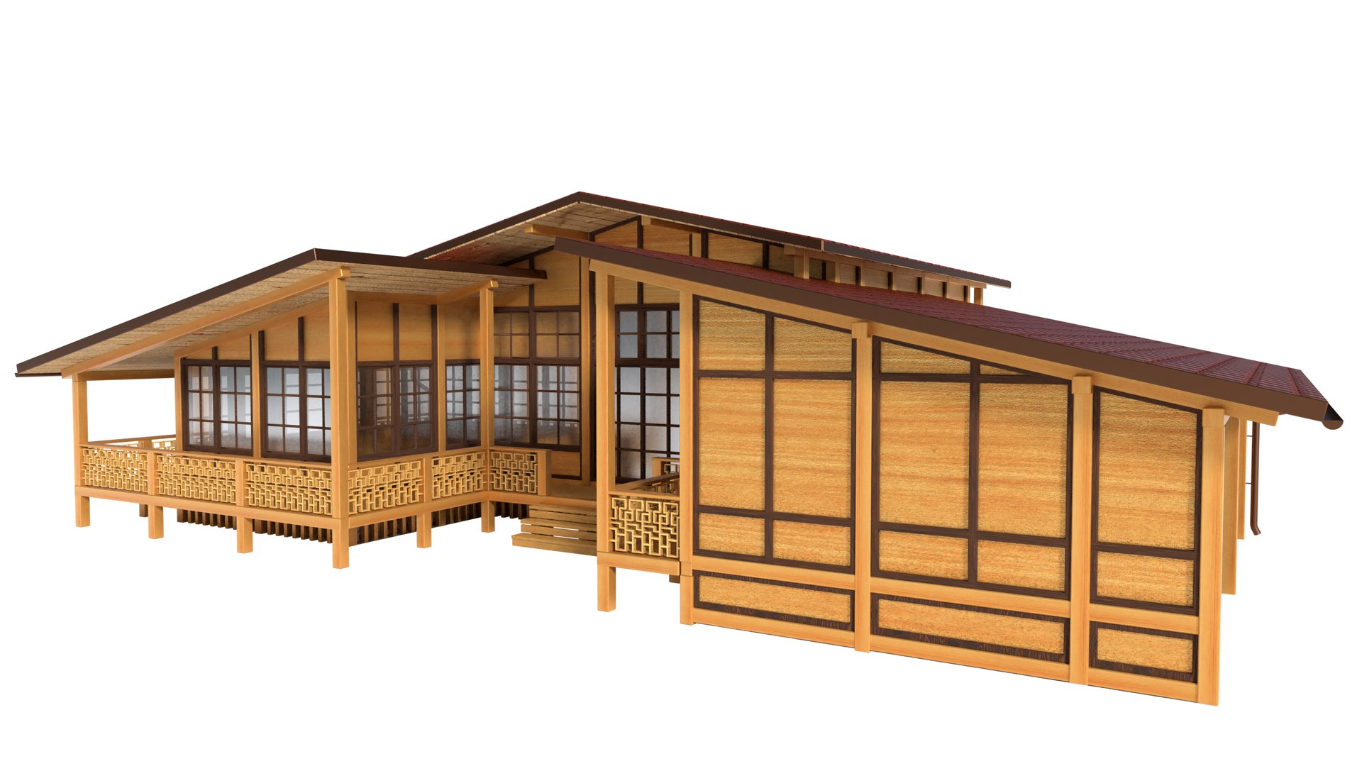 3D japanese modern house model - TurboSquid 1595134