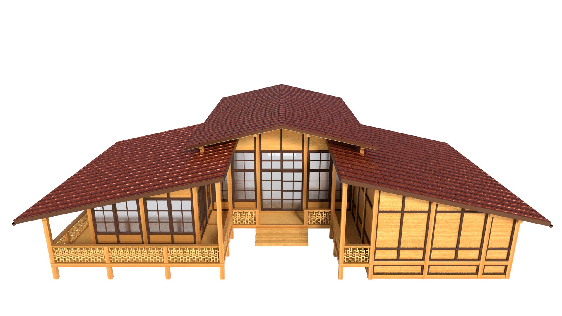 3D japanese modern house model - TurboSquid 1595134