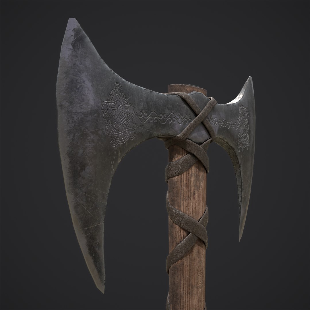 3D Model Double Sided Axe - TurboSquid 1820294