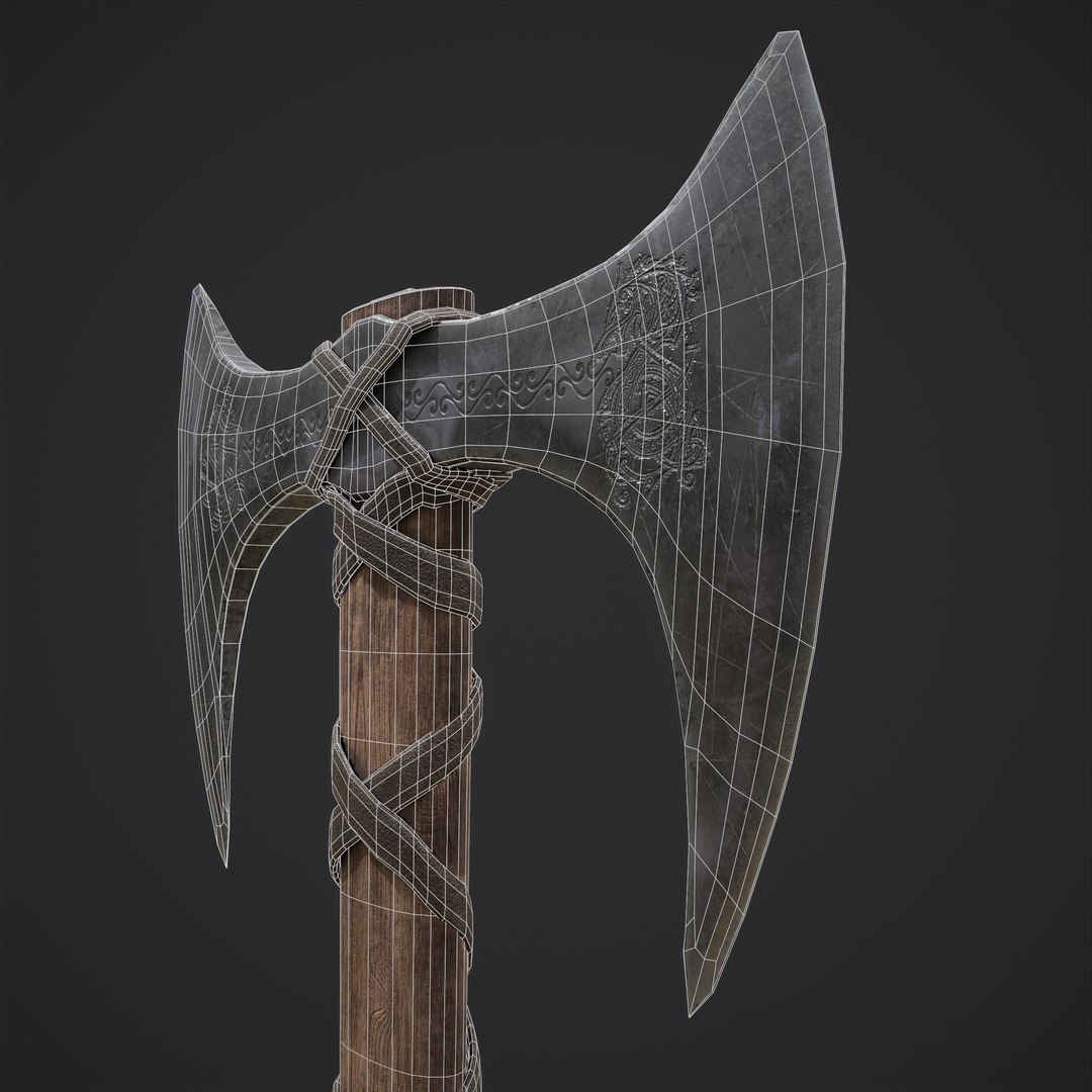 3D Model Double Sided Axe - TurboSquid 1820294