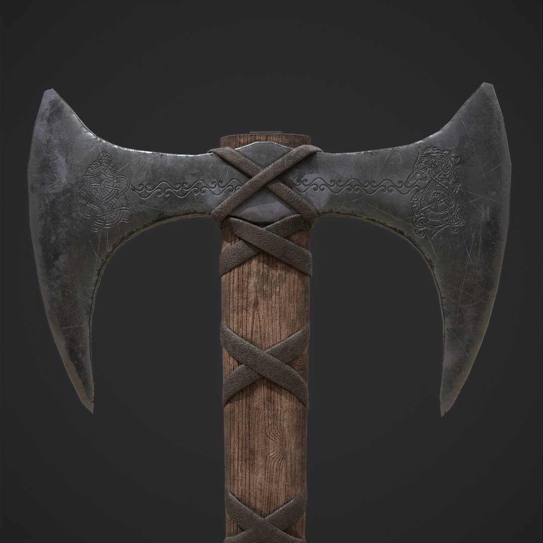 3D Model Double Sided Axe - TurboSquid 1820294